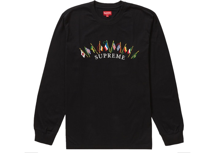 Supreme Flags Long Sleeve Black - StockX News